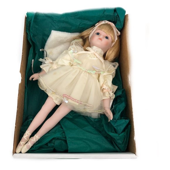 Unknown | Toys | Classic Yellow White Girl Doll With Blonde Hair ...